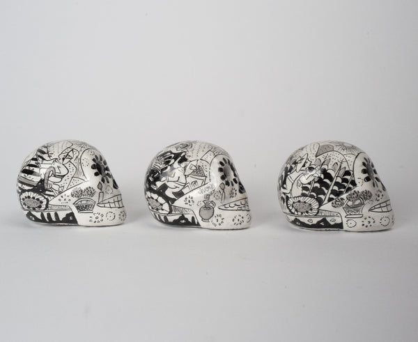 ceramic small skulls - pskaufmanfootwear