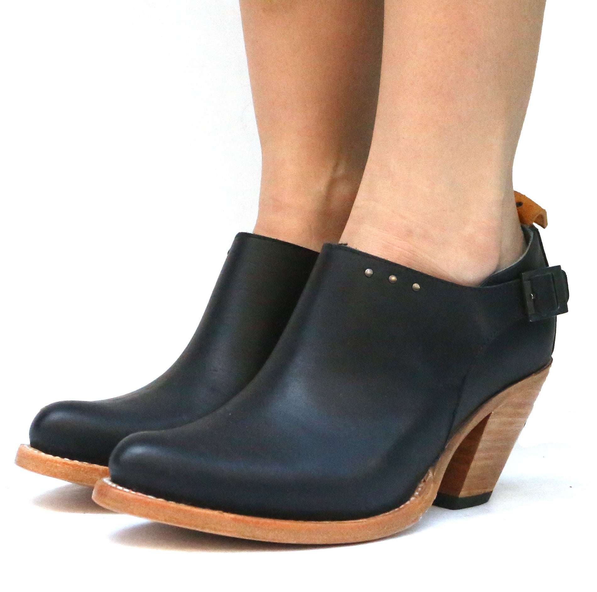 No.2059 ALLEY clog Black Leather - pskaufmanfootwear