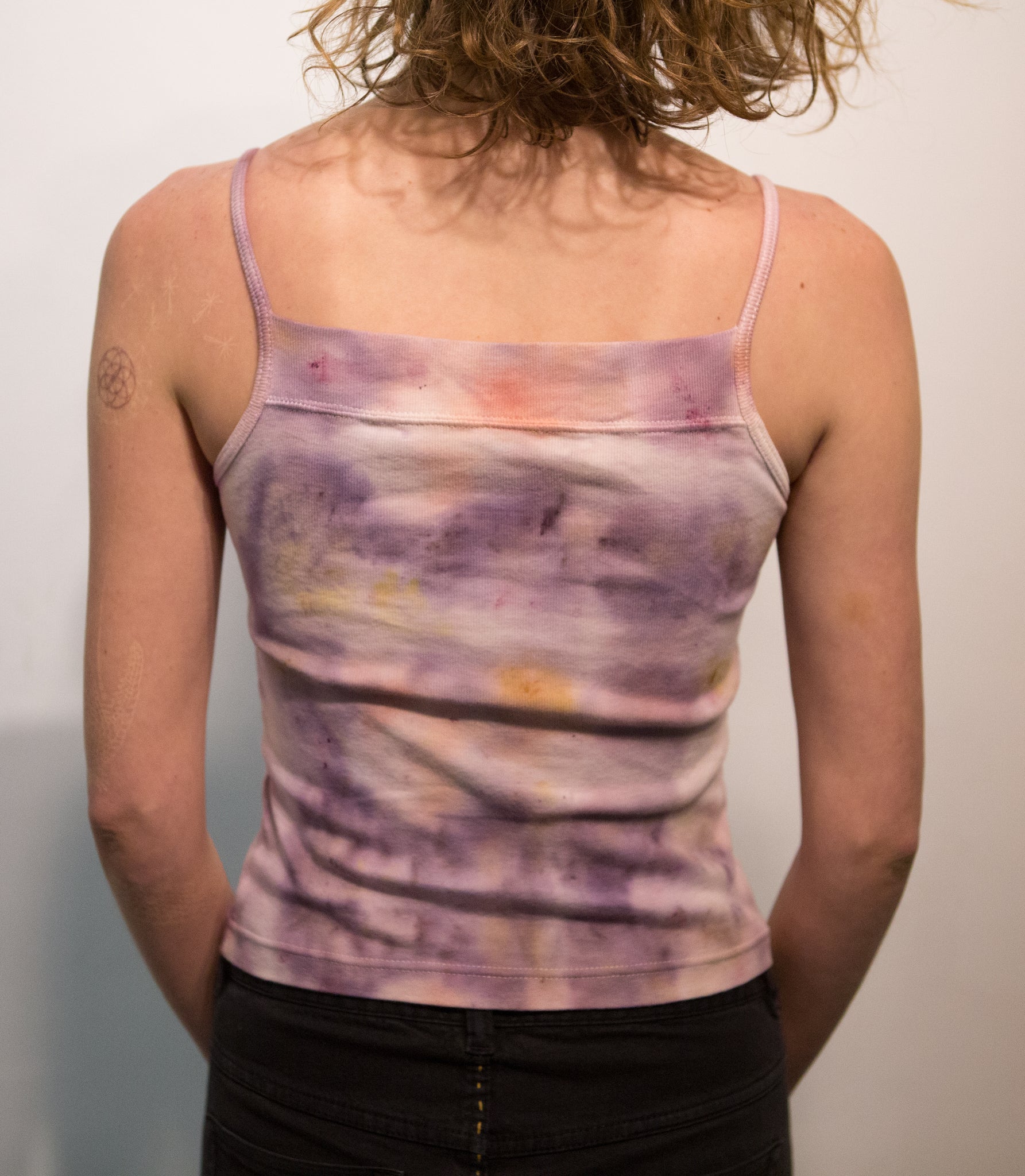 Naturally dyed cotton knit cropped tanks - pskaufmanfootwear